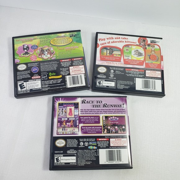 Nintendo | Other | Nintendo Ds Empty Cases 3 Black Petz Catz Playground ...